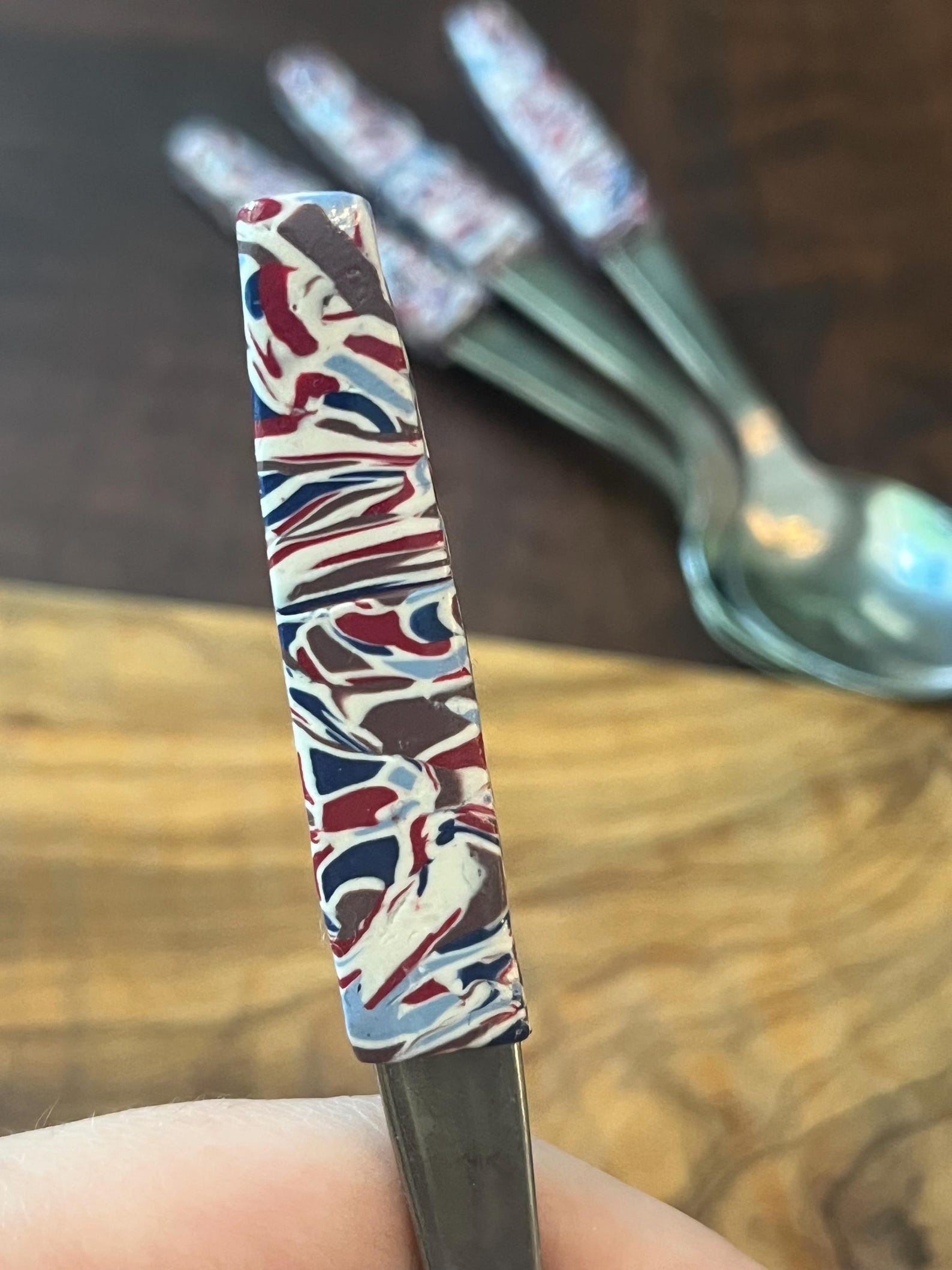 Stained Glass Clay Small Spoon Set - Etsy