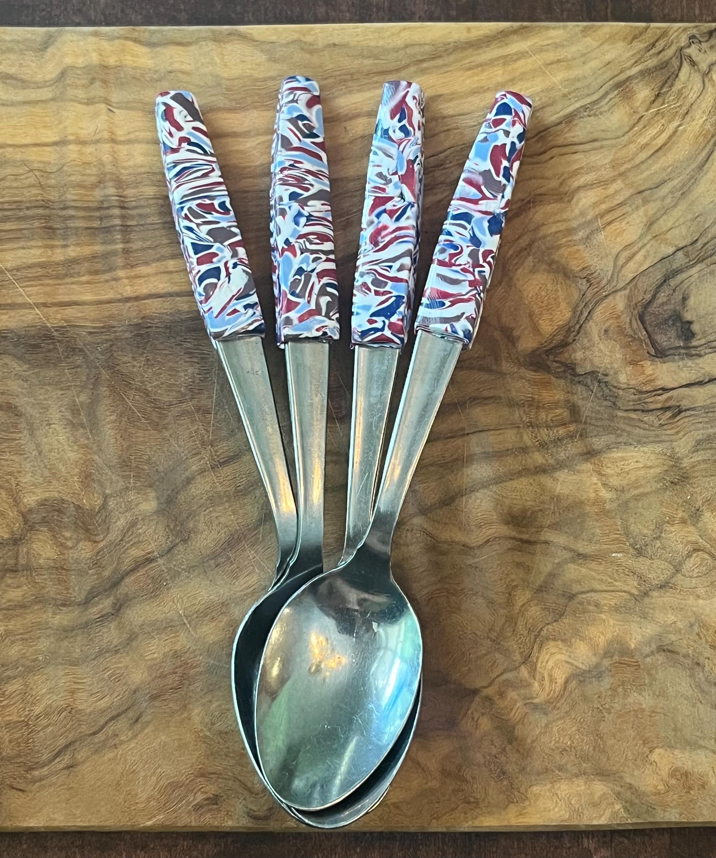 Stained Glass Clay Small Spoon Set - Etsy