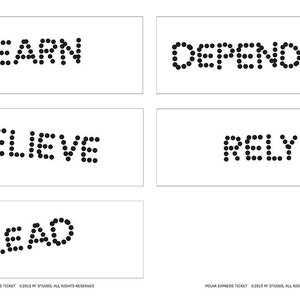 Polar Express Printable DIY Party Invitation + Word Punch Templates - Etsy