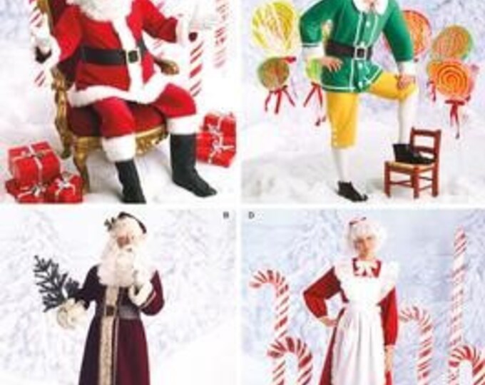 SANTA \/ MRS CLAUS \/ ELF \/ ST NICHOLAS ADULT COSTUME PATTERN \/ GREAT ...