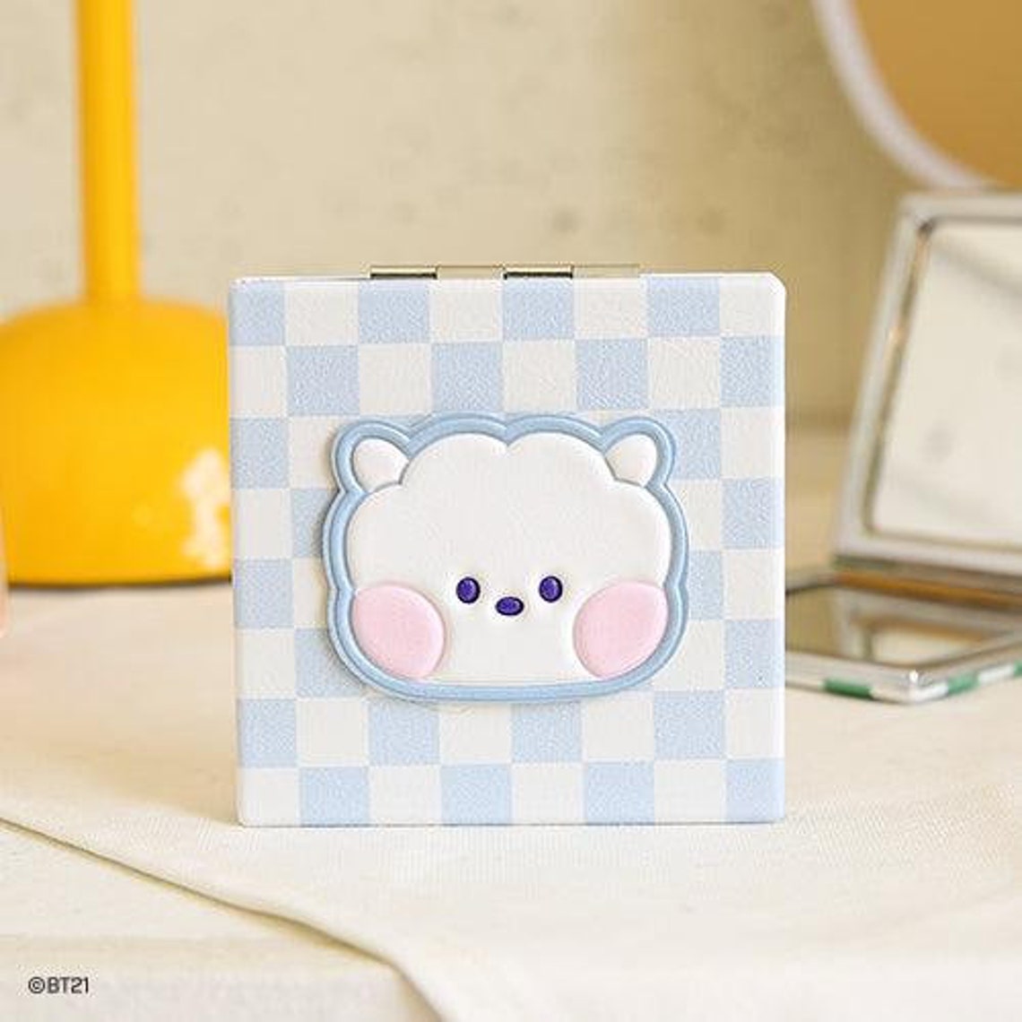 BT21 Minini Leather Double-side Mirror cooky Chimmy RJ Koya Mang Tata ...