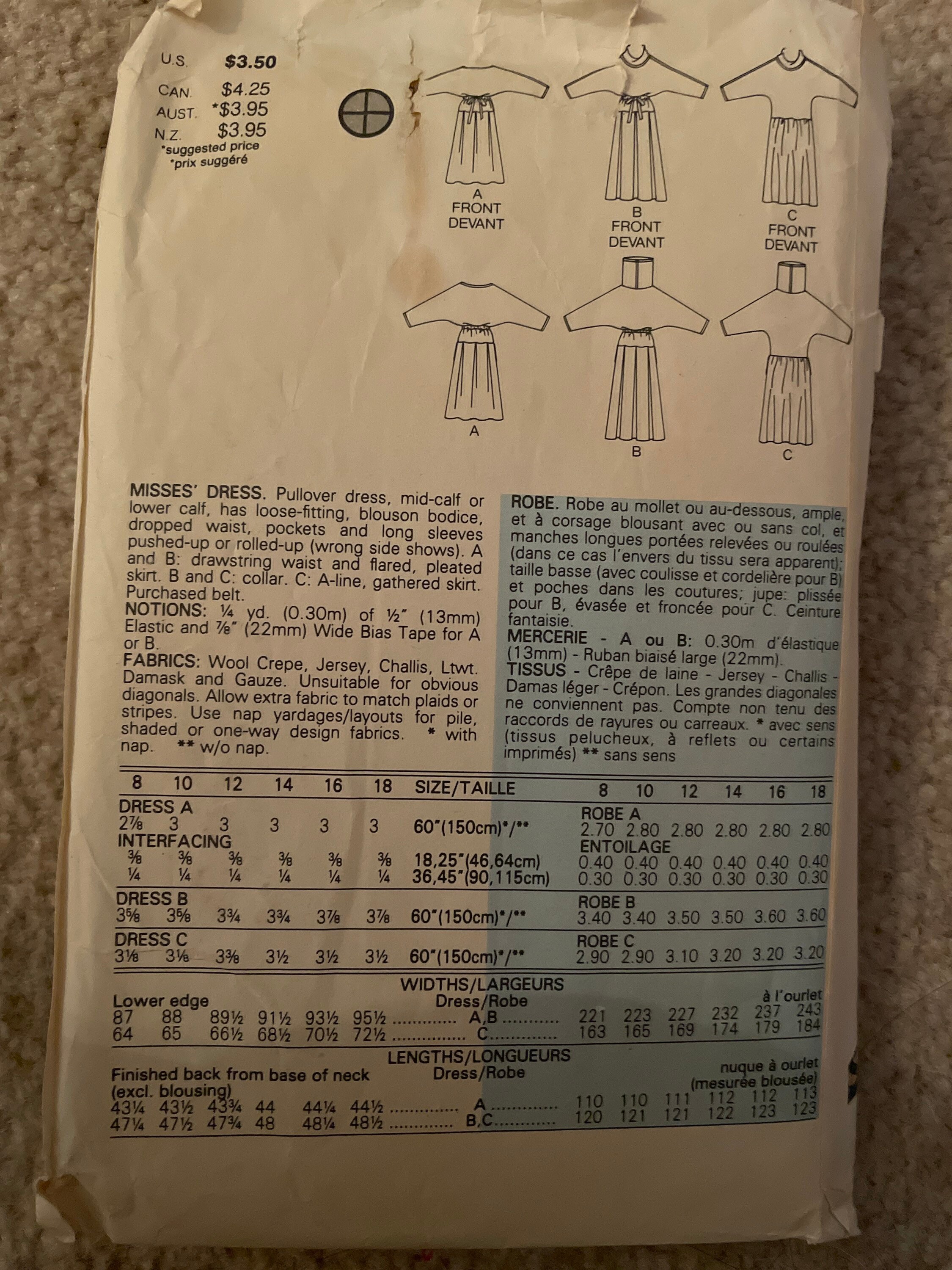 1980 Butterick Tamaño 8-10 6754 - Etsy España