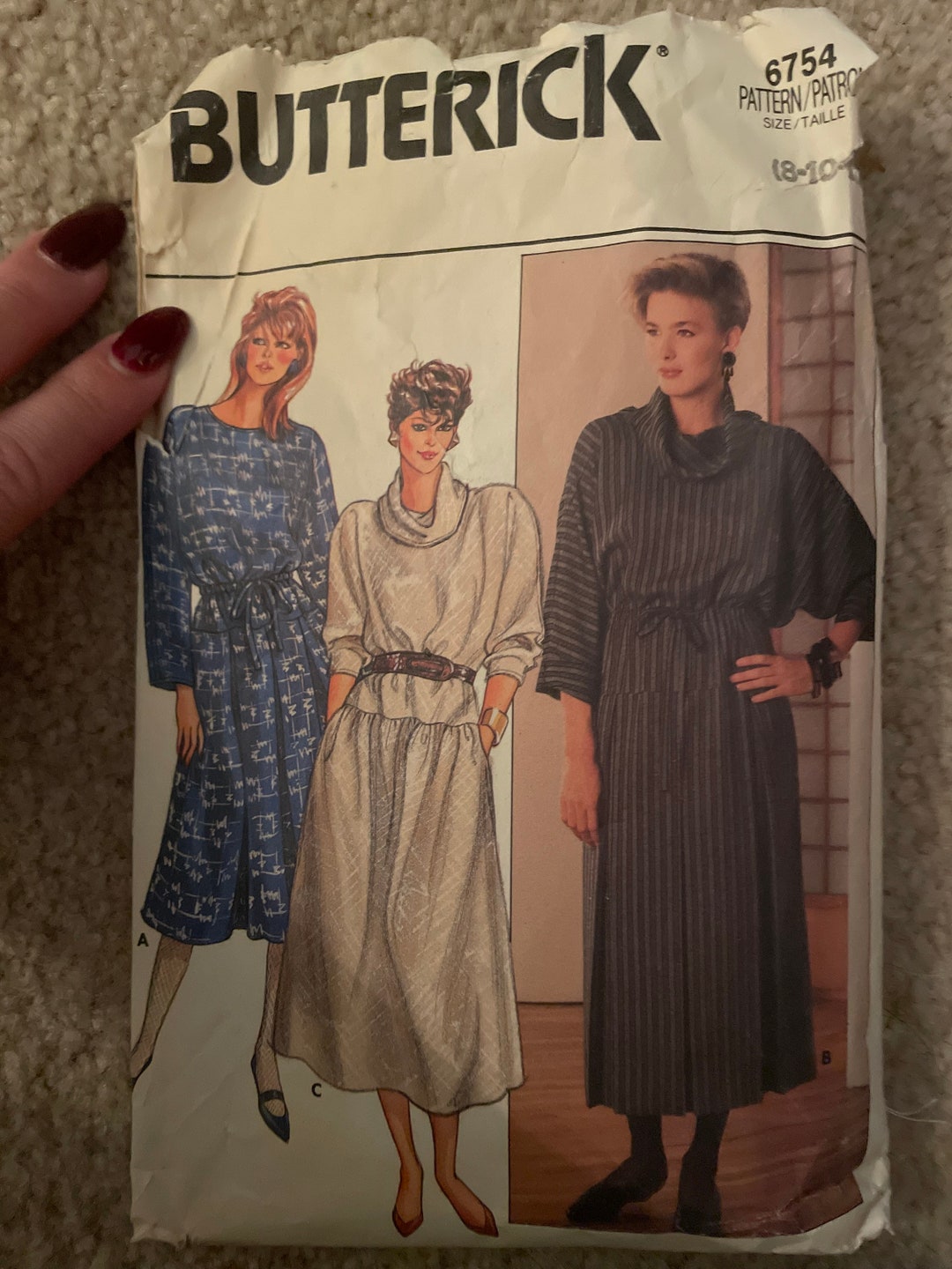 1980 Butterick Tamaño 8-10 6754 - Etsy España