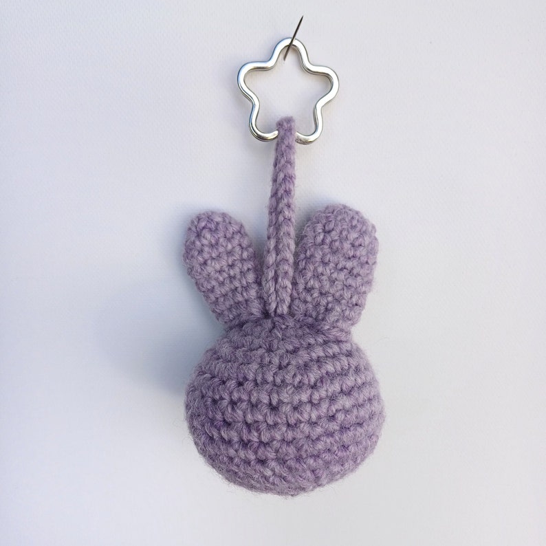 Crochet Bunny Keychain Amigurumi Cute Y2k Coquette Miffy Purple ...