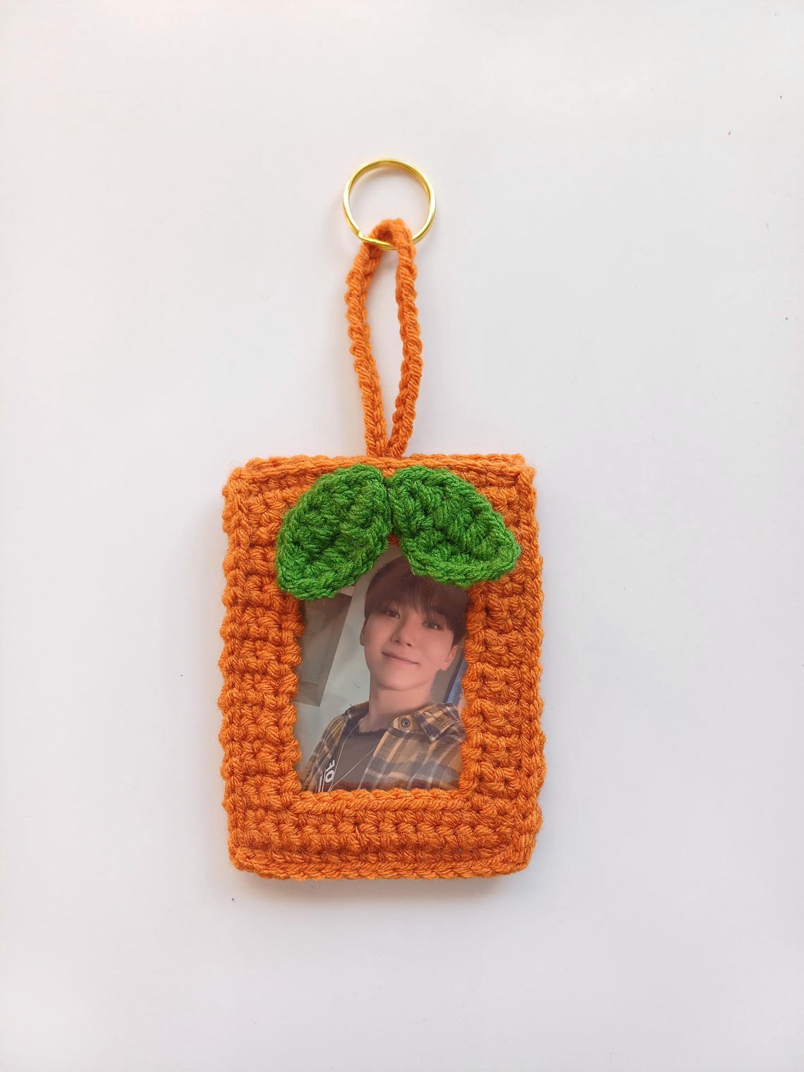Kpop Crochet PC Holder Photocard Seventeen Tangerine Orange Handmade ...