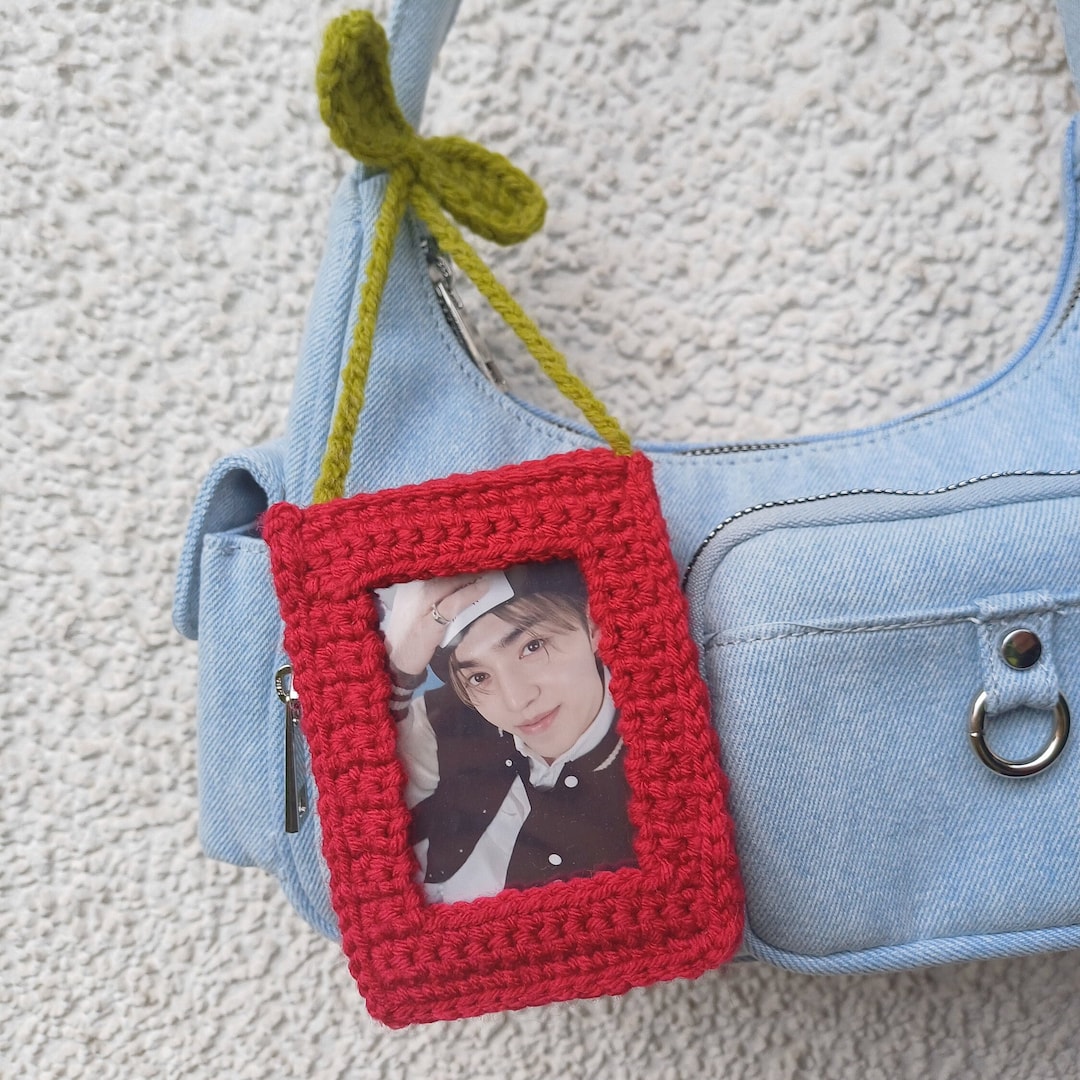 Kpop Crochet PC Holder Photocard Seventeen Cherry Handmade Keychain - Etsy