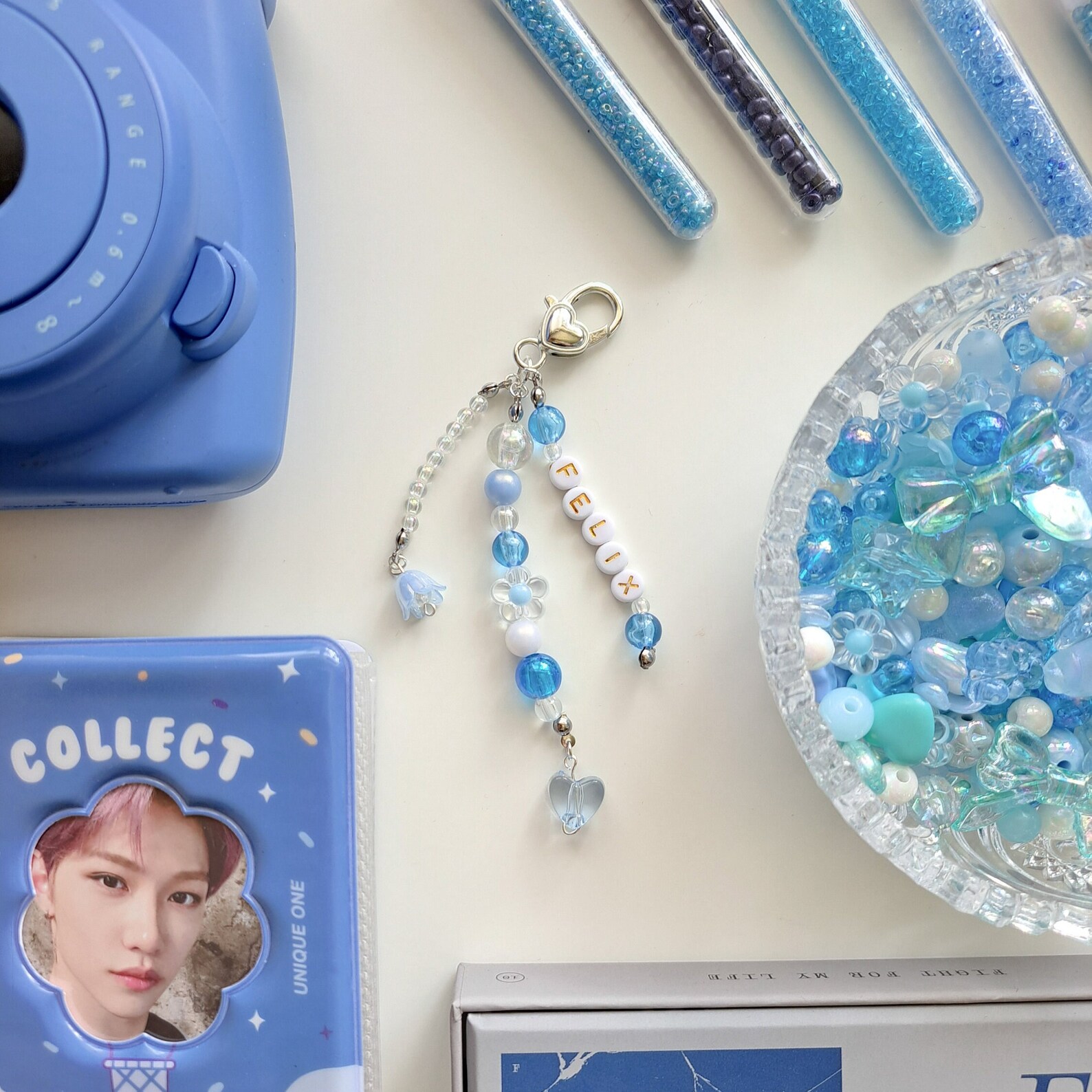 Bead Keychains Stray Kids Skz Felix Hyunjin Leeknow Coquette Pastel Y2k ...