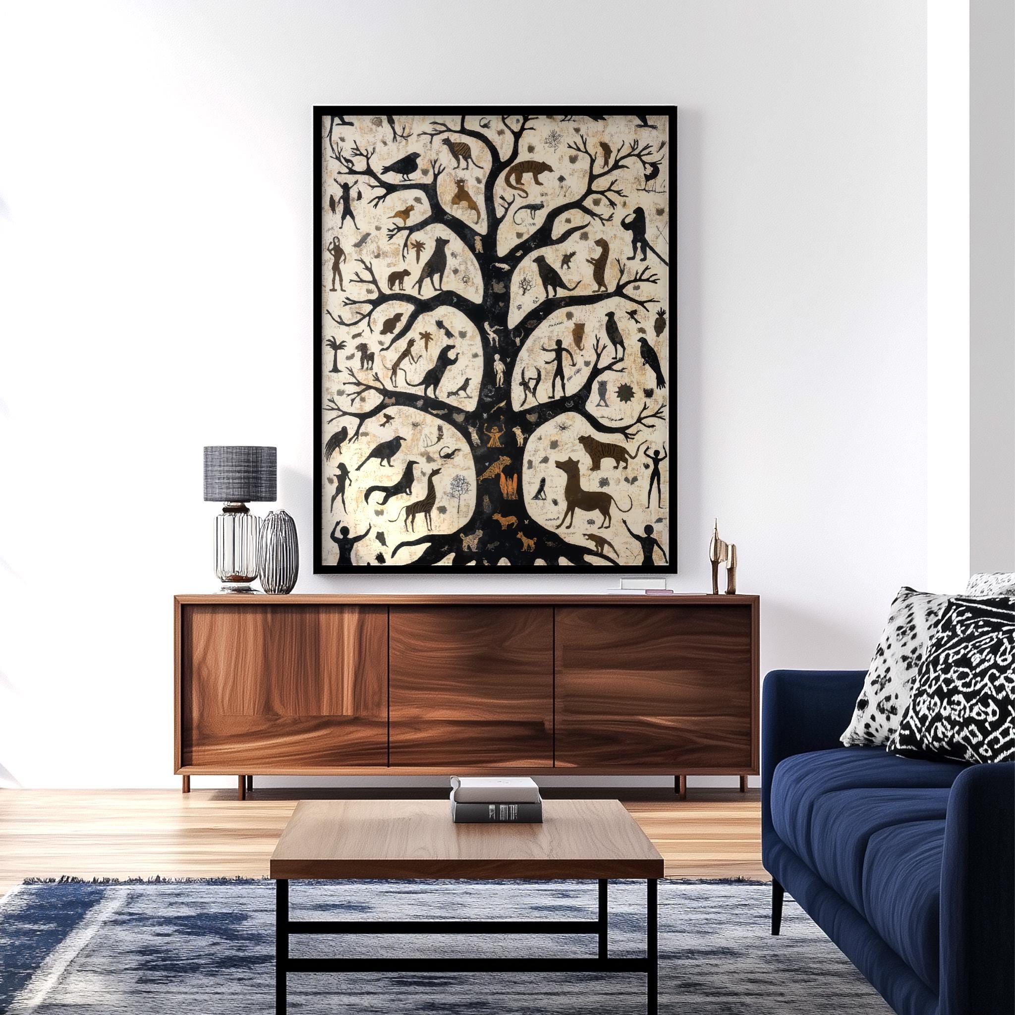 Mesopotamia Tree of Life Digital Wall Art | Symbolic Ancient Mythology ...