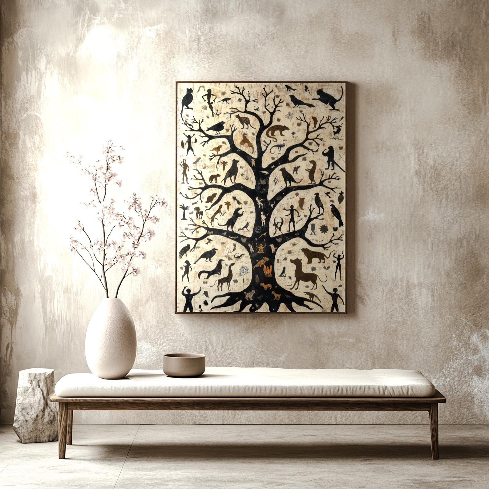 Mesopotamia Tree of Life Digital Wall Art | Symbolic Ancient Mythology ...