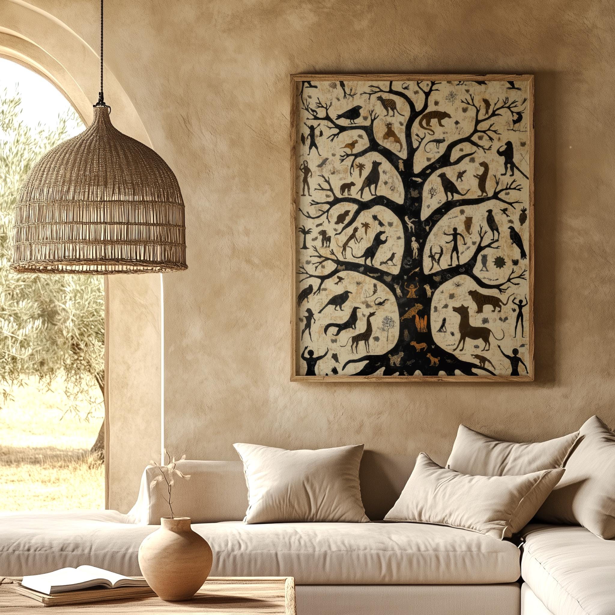 Mesopotamia Tree of Life Digital Wall Art | Symbolic Ancient Mythology ...