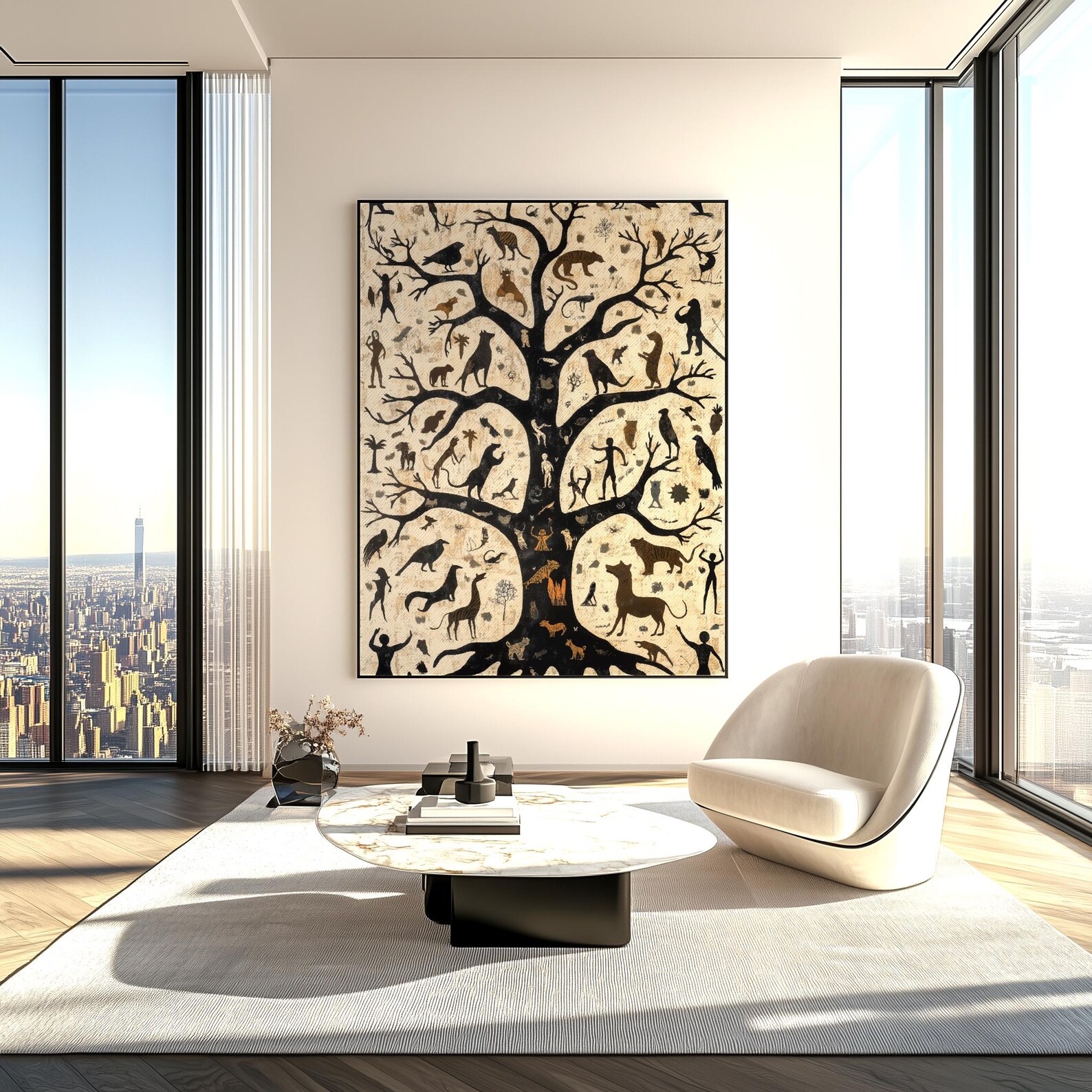 Mesopotamia Tree of Life Digital Wall Art | Symbolic Ancient Mythology ...