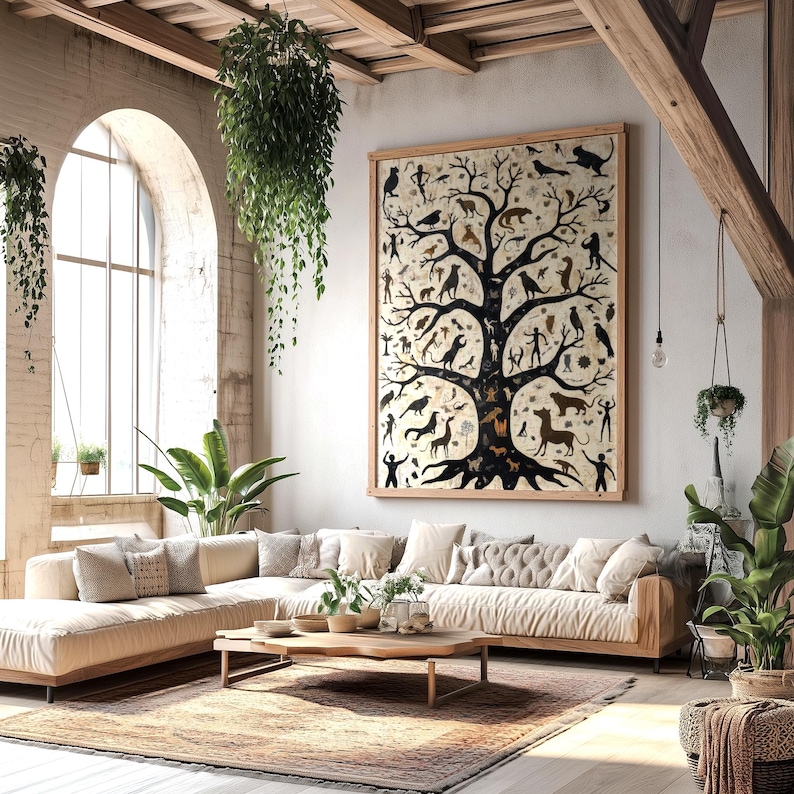 Mesopotamia Tree of Life Digital Wall Art | Symbolic Ancient Mythology ...