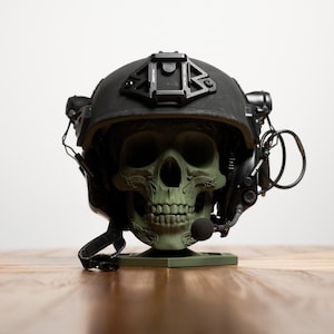 3D Printed Tactical Skull Helmet Stand: Military Gear Display - Etsy
