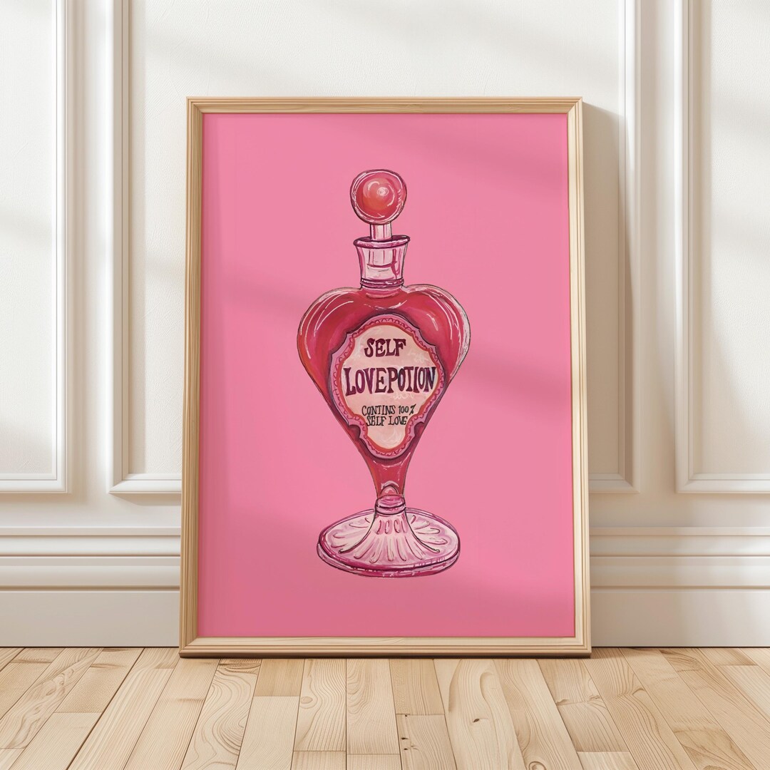 Empowering Self-love Potion Poster for Her - Positive Affirmation Wall ...