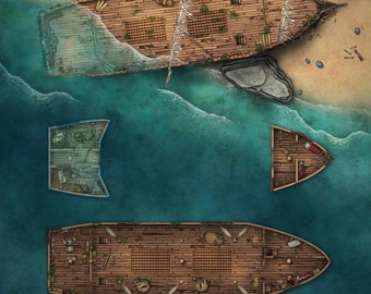 ICE CAVE Battle Map, Dnd Battle Map, D&D, Battlemap, Dungeons and ...