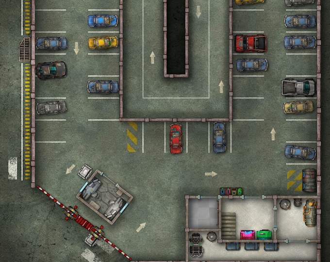 10 Gridless Cyberpunk Rooftop Battlemaps | VTT Pack for Shadowrun ...