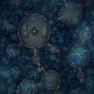 Tree House Battlemap, Dnd Map, Town, Elven, D&D, Village, Fey, RPG Map ...