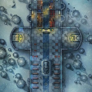 Cathedral Battlemap, Dnd Map, D&D, Battlemap, Temple, Church, Dungeons ...