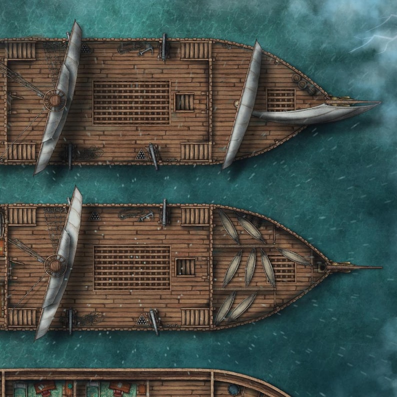 Ship Battlemap, Dnd Map, D&D, Battle Map, Dungeons and Dragons, 5e ...