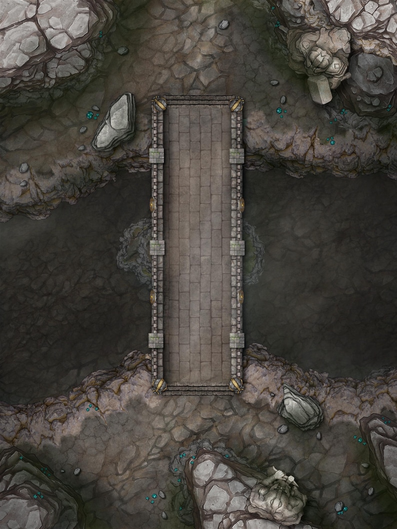 Bridge Battlemap, Dnd Map, Cliff, D&D, Battle Map, Dungeons and Dragons ...