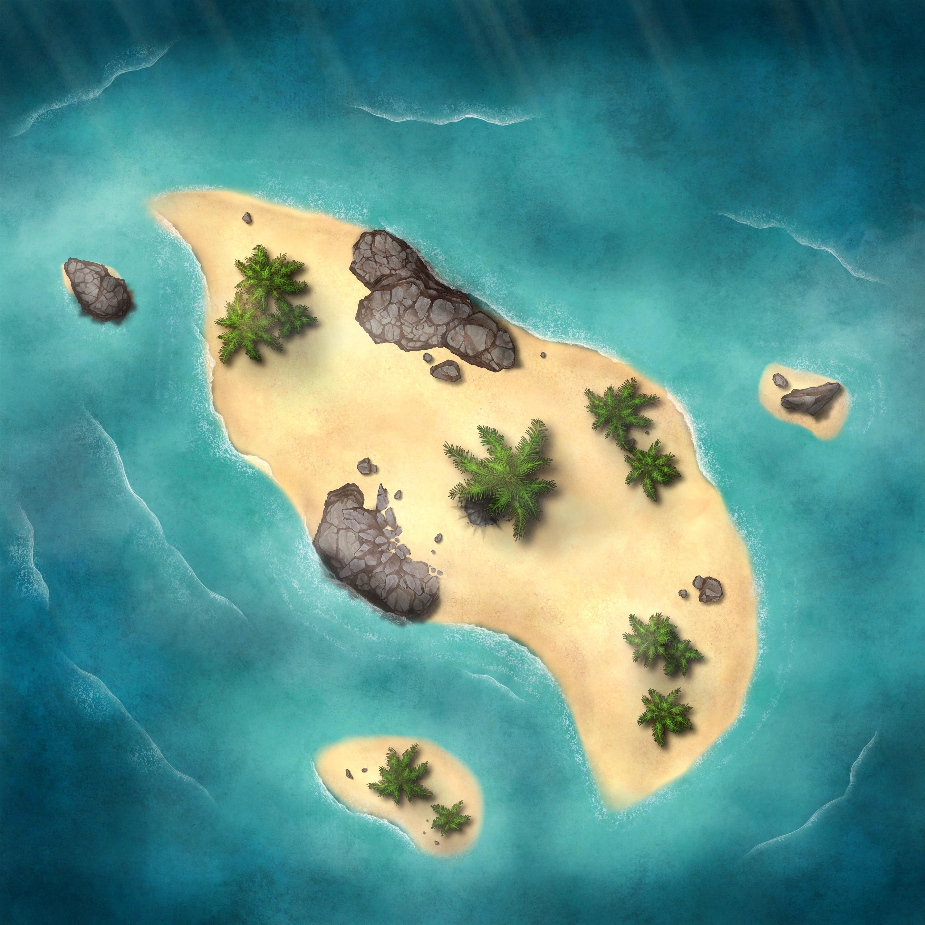 Island Battlemap, Shipwreck, Dnd Map, D&D, Battle Map, Dungeons and ...