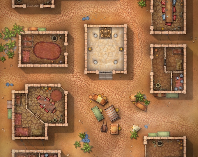Dwarven City Battlemaps, Dnd Maps, D&D, Pathfinder, Gridded Maps ...