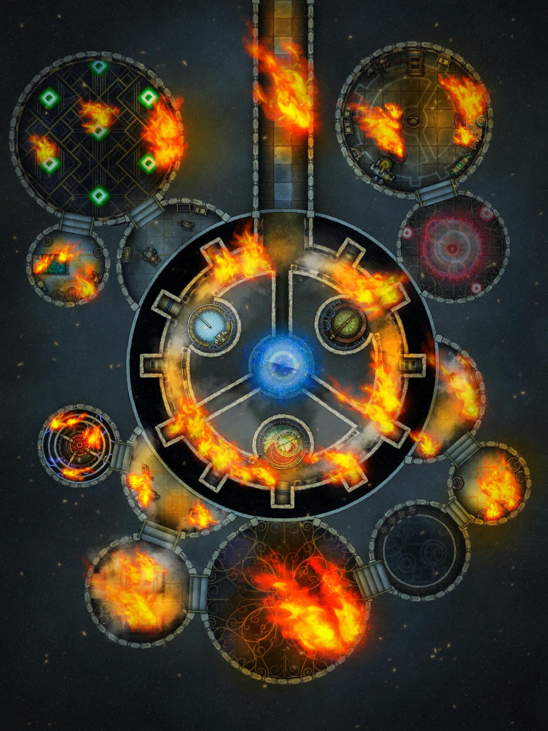 Steampunk Battlemap, Dnd Map, D&D, Battlemap, Clockwork, Dungeons and ...