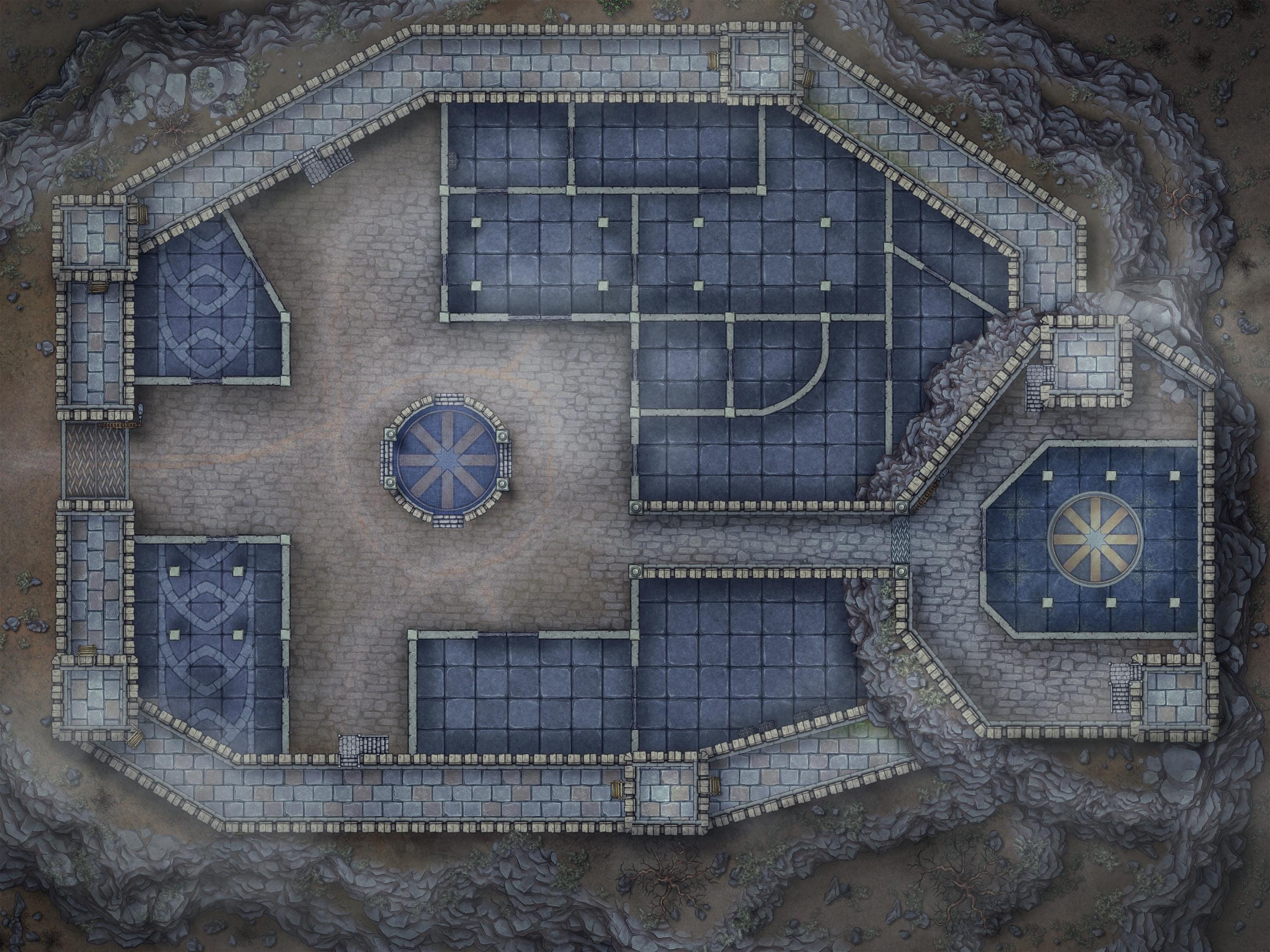 Castle Battlemap, Dnd Map, Crypt, Dwarven, D&D, Battle Map, Dungeon ...