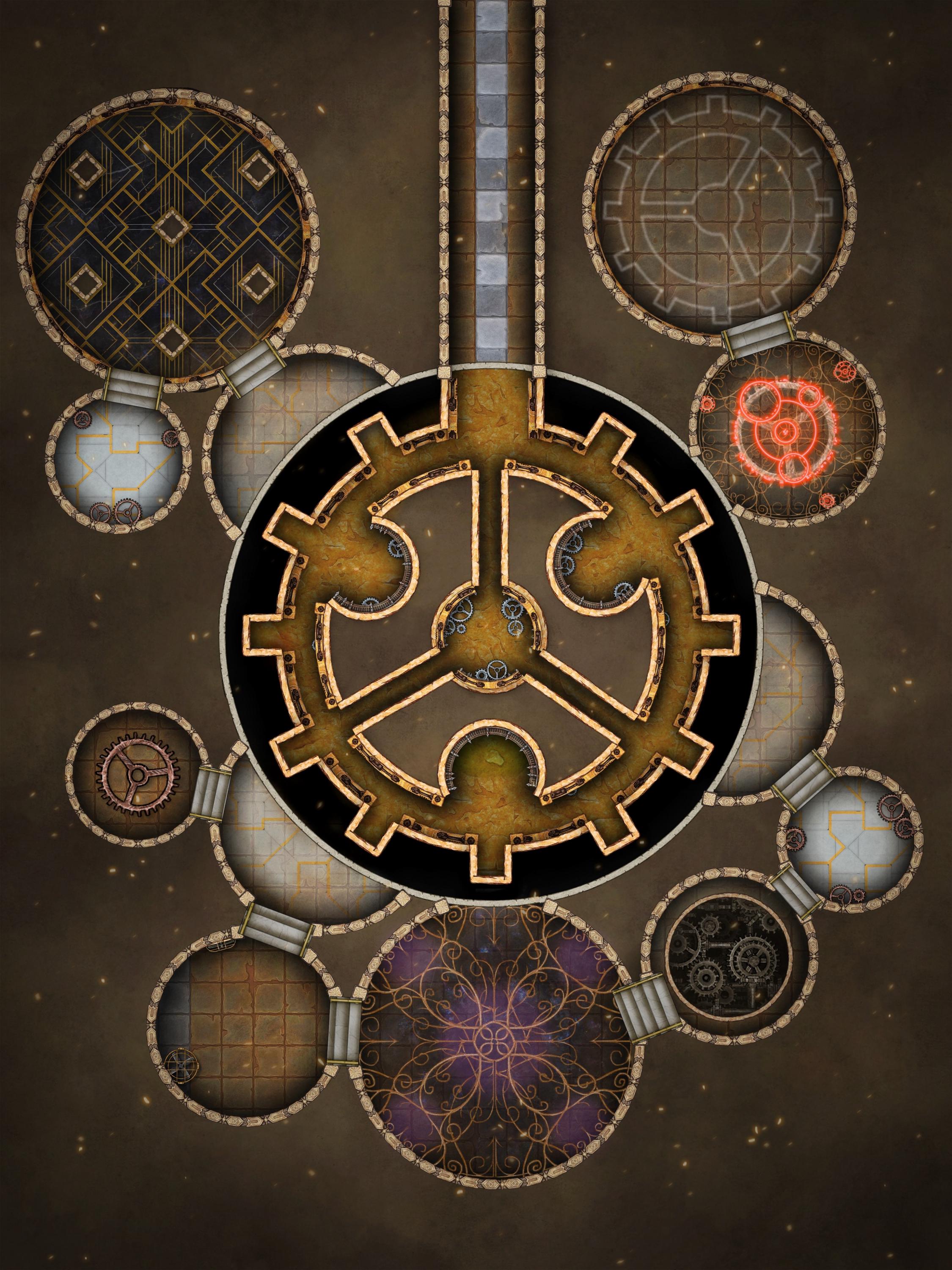 Steampunk Battlemap, Dnd Map, D&D, Battlemap, Clockwork, Dungeons and ...