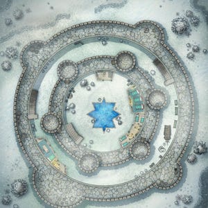 Elven Castle, Fort, Dnd Maps, Battlemap, D&D, Pathfinder, Town Map ...