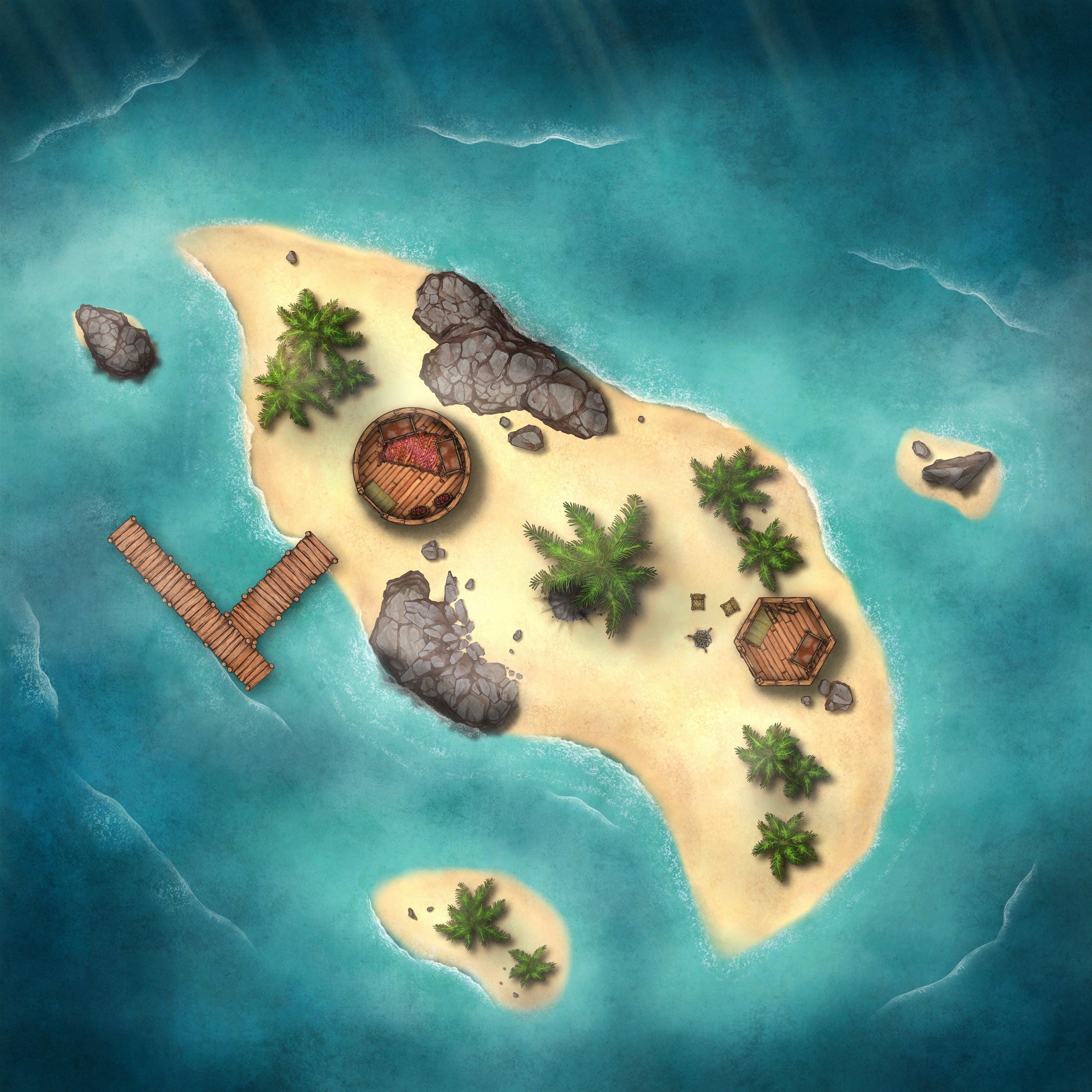 Island Battlemap, Shipwreck, Dnd Map, D&D, Battle Map, Dungeons and ...