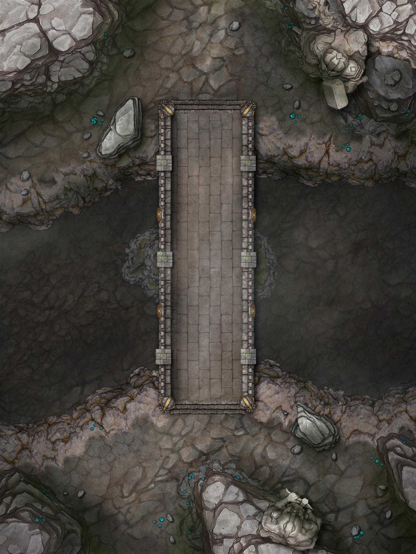 Bridge Battlemap, Dnd Map, Forest, Winter, D&D, Cave, Underdark ...