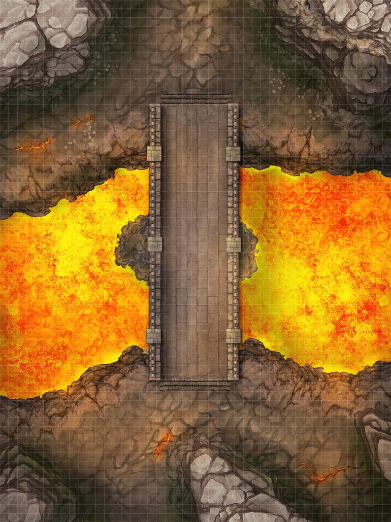 Bridge Battlemap, Dnd Map, Cliff, D&D, Battle Map, Dungeons and Dragons ...