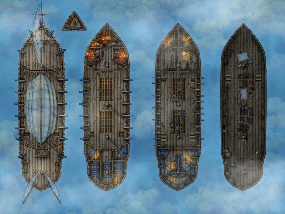 Ship Battlemap, Dnd Map, Warship, D&D, Battle Map, Dungeons and Dragons ...