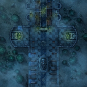 Cathedral Battlemap, Dnd Map, D&D, Battlemap, Temple, Church, Dungeons ...