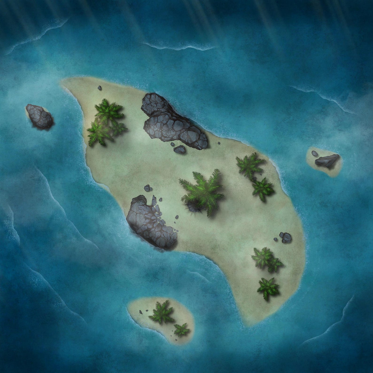Island Battlemap, Shipwreck, Dnd Map, D&D, Battle Map, Dungeons and ...
