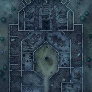 Monastery Battlemap, Dnd Map, Church, Shrine, D&D, Battle Map, Temple ...
