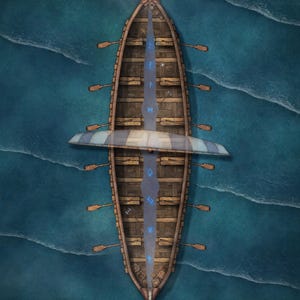 Viking Ship Battlemap, Dnd Map, Longship, Pirate Ship, D&D, Battle Map ...