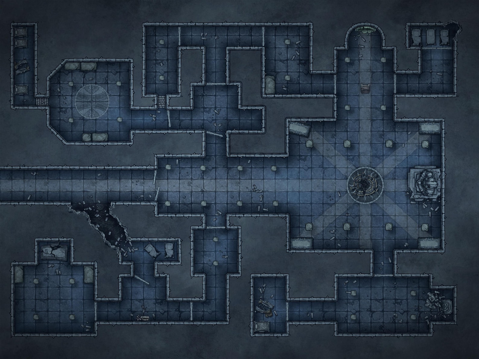 Castle Battlemap, Dnd Map, Crypt, Dwarven, D&D, Battle Map, Dungeon ...
