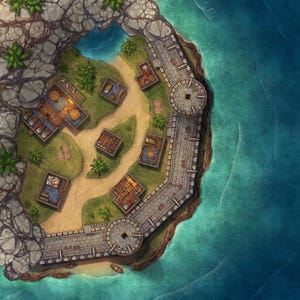 Castles and Forts Battlemaps, Dnd Map, Tower, D&D, Ruins, Battle Map ...