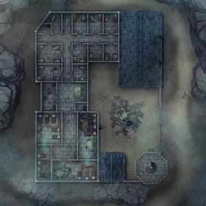 Jail Battlemap, Dnd Map, D&D, Asylum, Prison, Dungeons and Dragons, 5e ...
