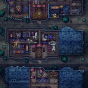 Mansion Battlemap, Dnd Map, Manor, House, D&D, Battle Map, Dungeons and ...