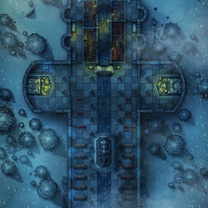 Cathedral Battlemap, Dnd Map, D&D, Battlemap, Temple, Church, Dungeons ...