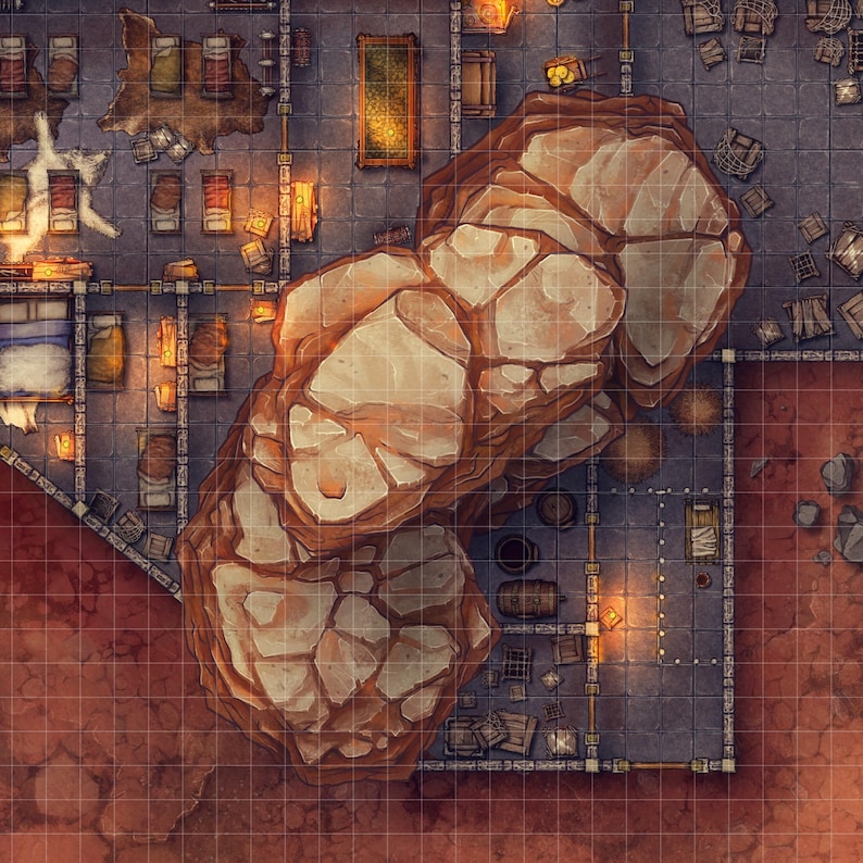 Demonic Fort Battlemap, Dnd Map, Hell, D&D, Battlemap, Castle, Grid Map ...