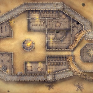 Castle Battlemap, Dnd Map, Crypt, Dwarven, D&D, Battle Map, Dungeon ...