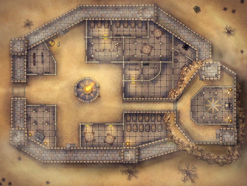 Castle Battlemap, Dnd Map, Crypt, Dwarven, D&D, Battle Map, Dungeon ...