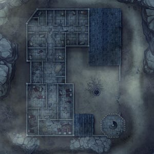 Jail Battlemap, Dnd Map, D&D, Asylum, Prison, Dungeons and Dragons, 5e ...