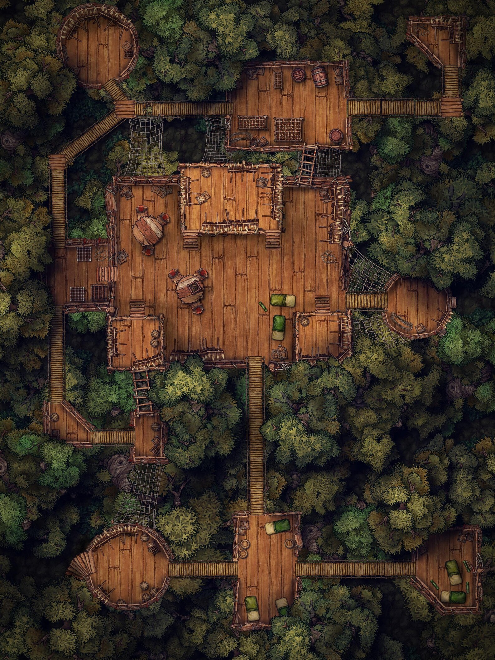 Castles and Forts Battlemaps, Dnd Map, Tower, D&D, Ruins, Battle Map ...