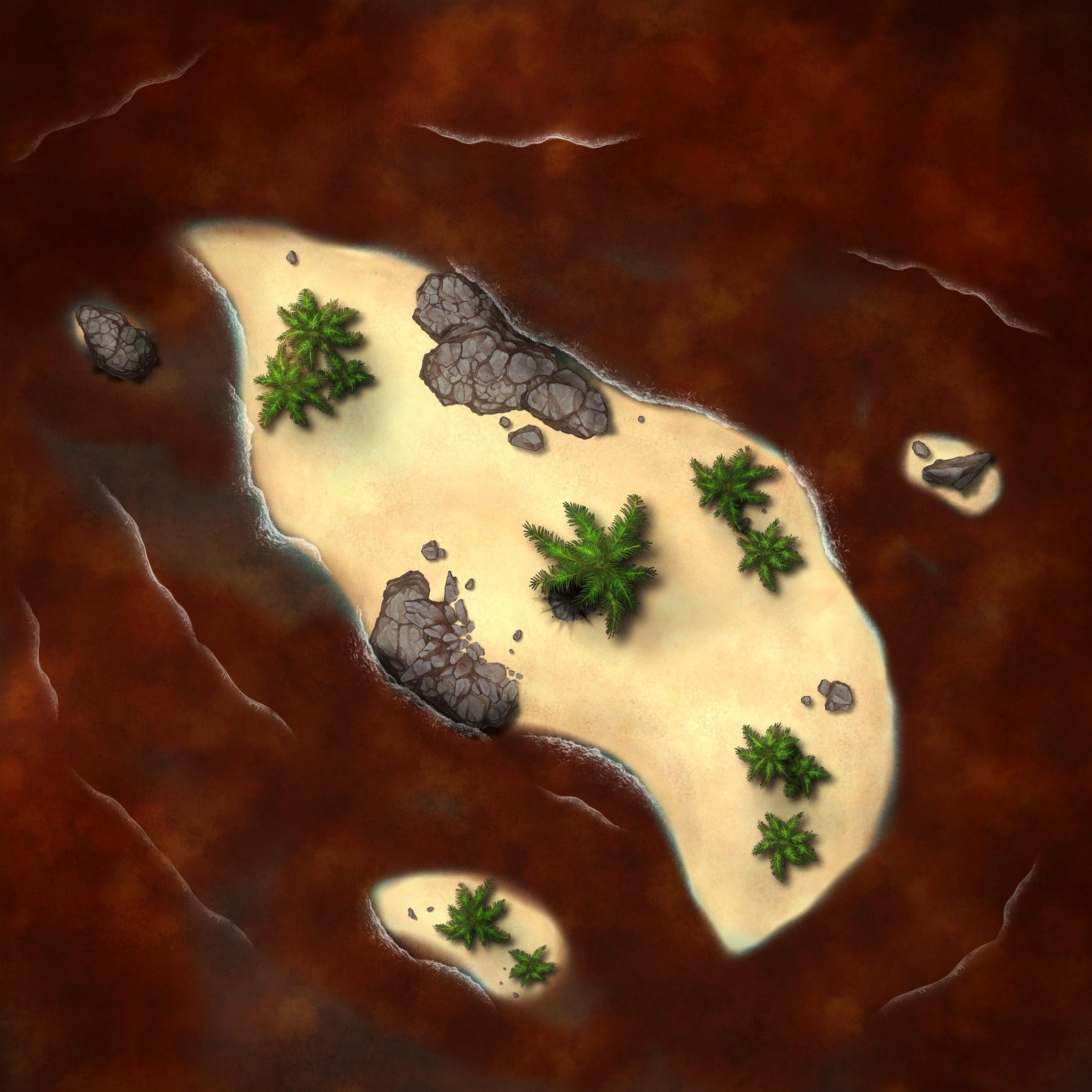 Island Battlemap, Shipwreck, Dnd Map, D&D, Battle Map, Dungeons and ...