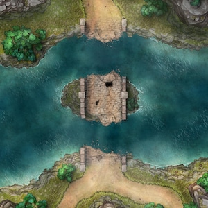 Bridge Battlemap, Dnd Map, Cliff, D&D, Battle Map, Dungeons and Dragons ...